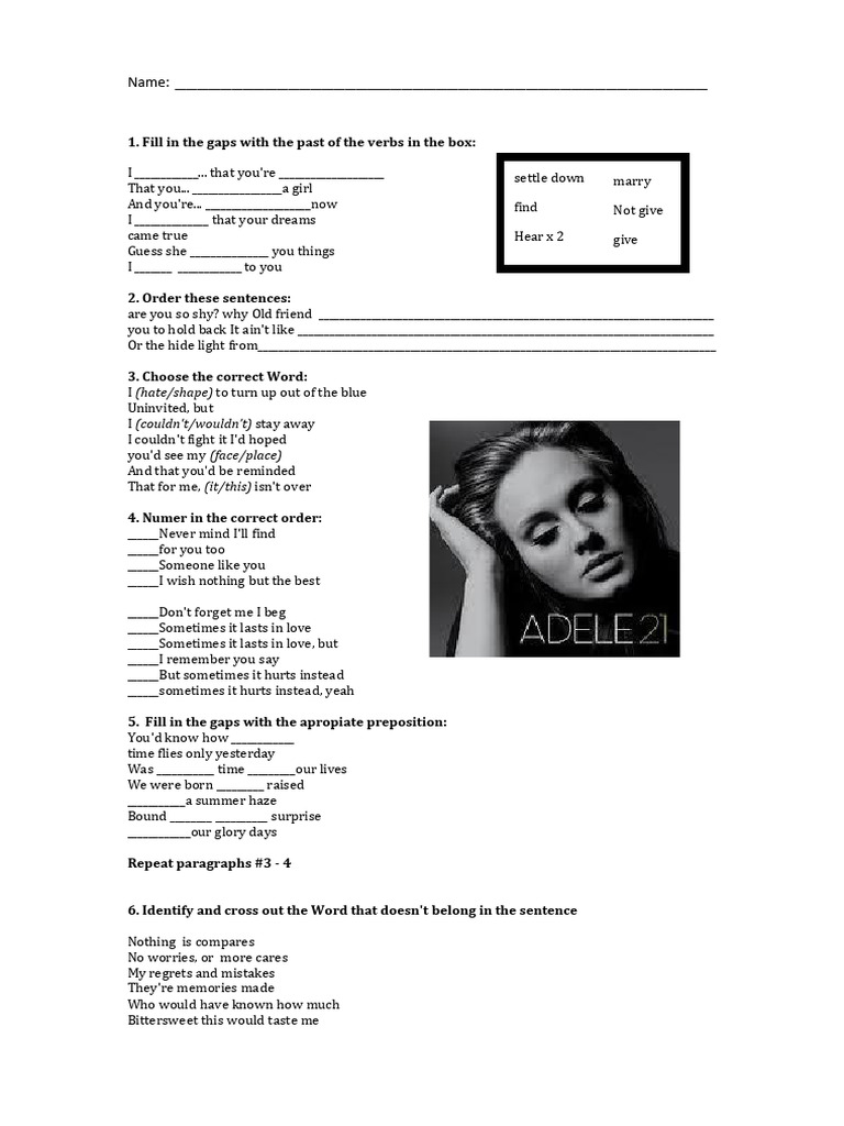 Someone Like You by Adele | PDF