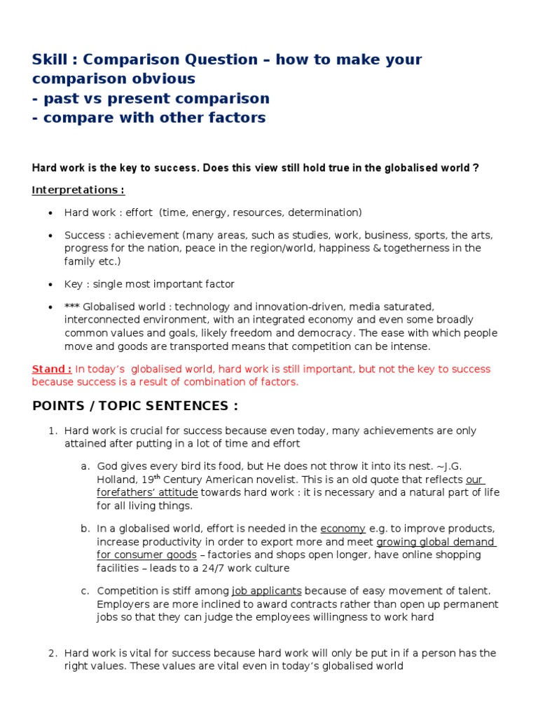 Hard Work Is The Key To Success | PDF | Employment | Innovation