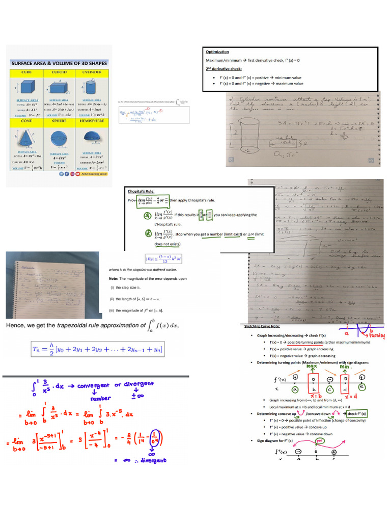 Calc Quiz 2 Cheat Sheet | PDF