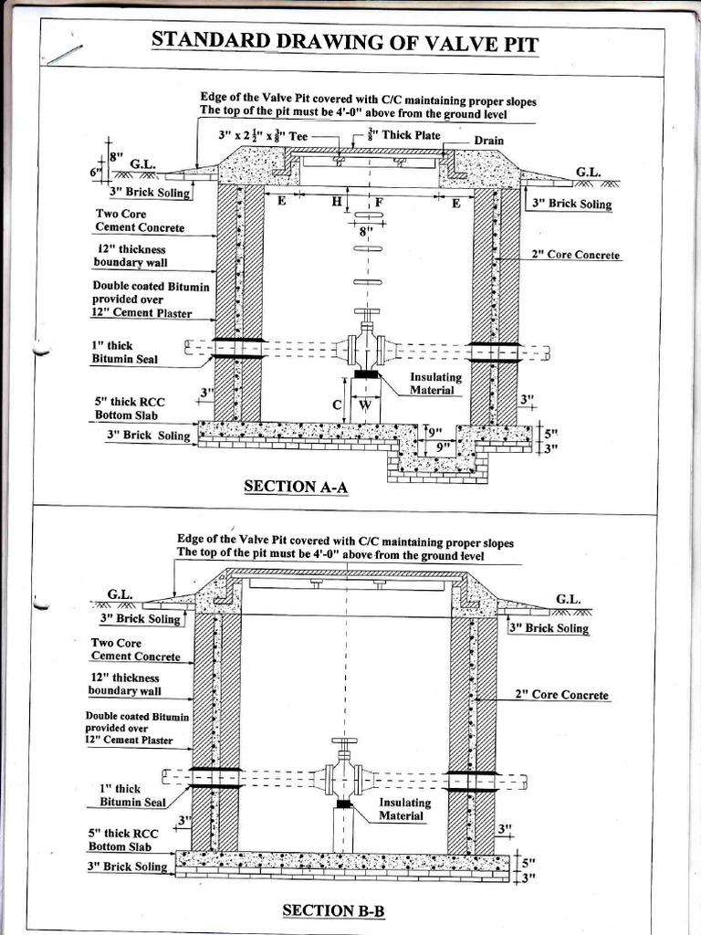 Valve Pit Cover Standard DRNG | PDF | Pipe (Fluid Conveyance) | Materials