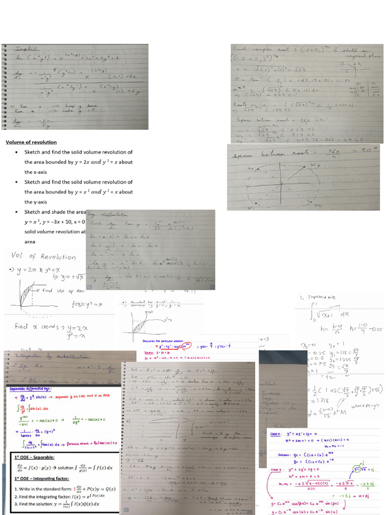 Calc Finals Cheat Sheet | PDF