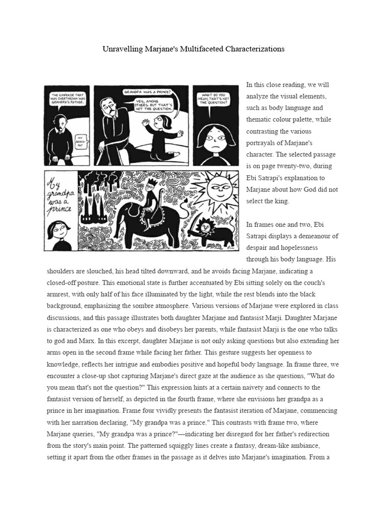 Close Reading Persepolis PDF | PDF | Body Language