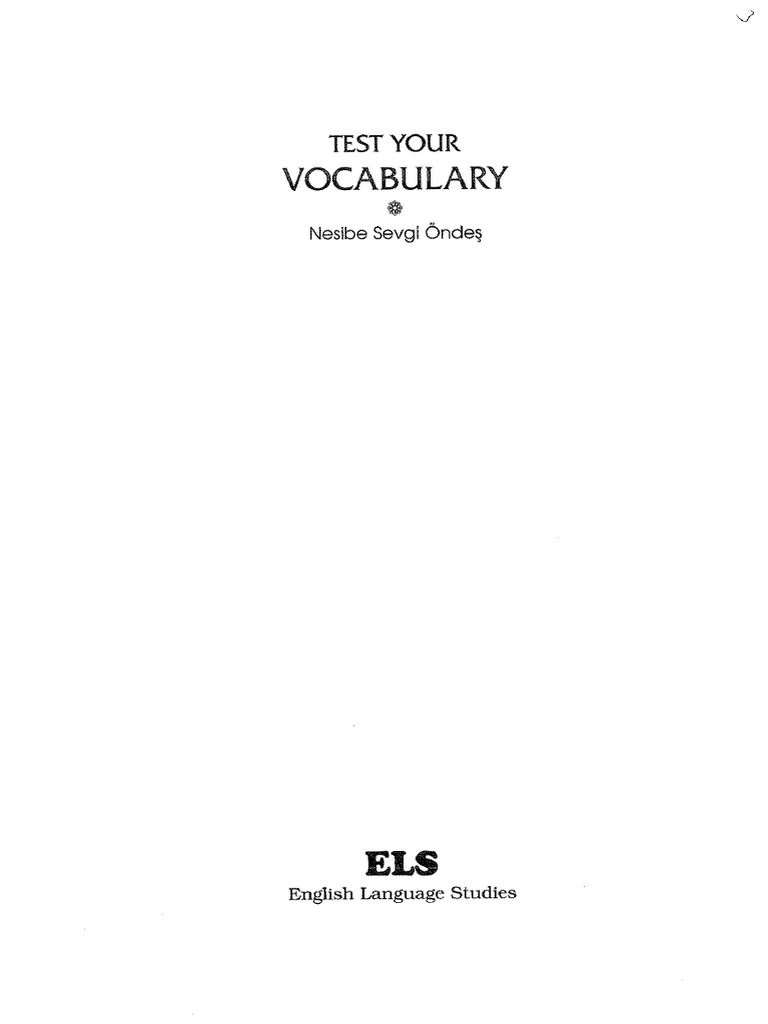 ELS Test Your Vocabulary | PDF