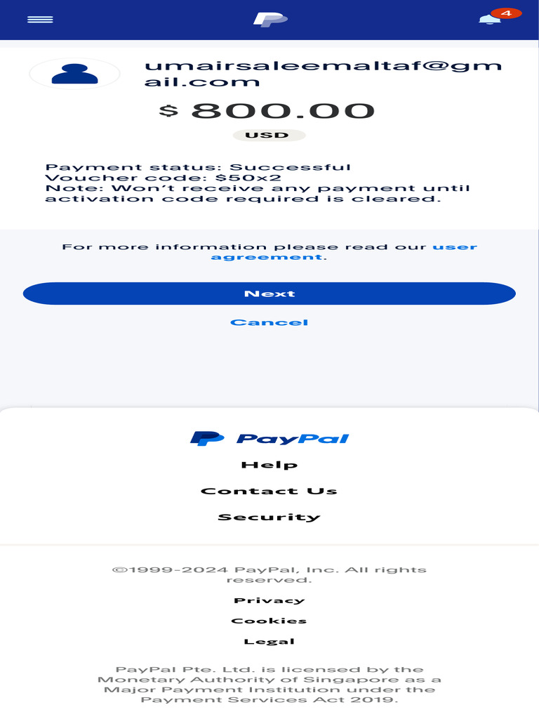Successful PayPal Payment Details | PDF