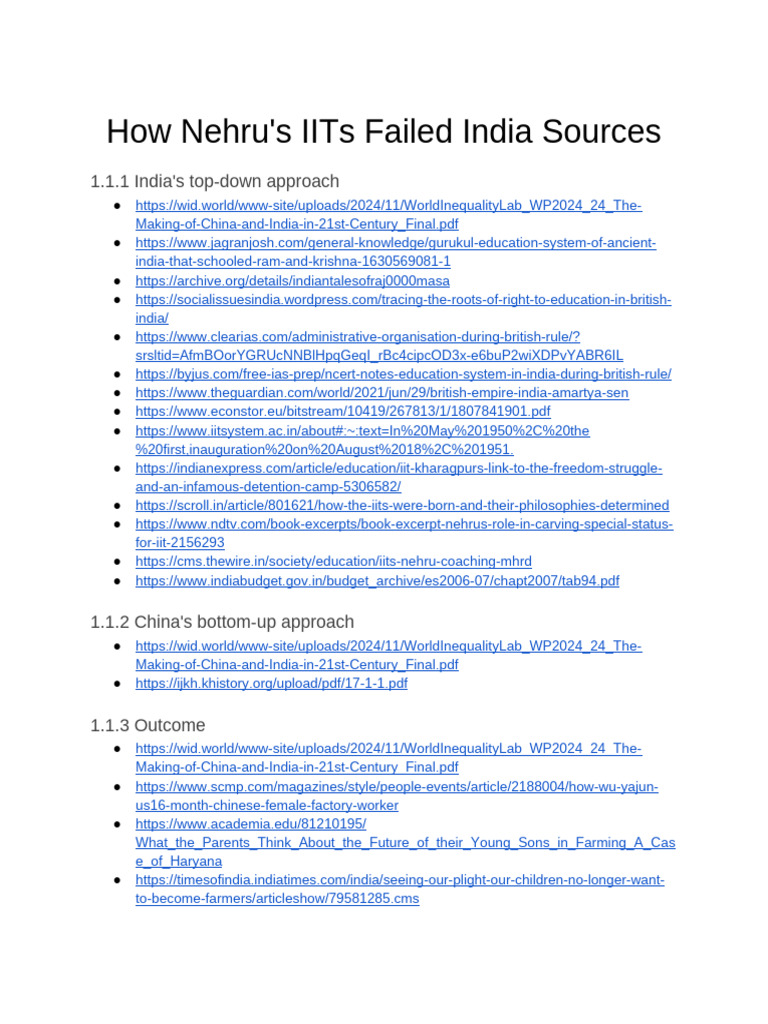 Nehru IIT Sources | PDF | South Asia