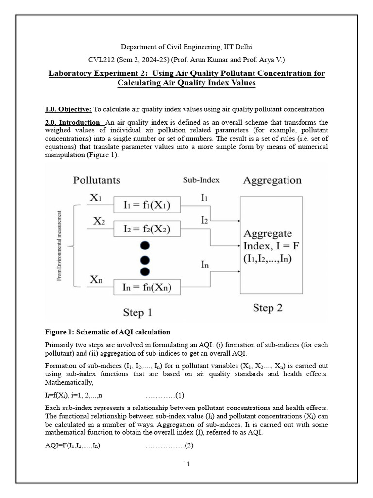 cvl212AQILaboratory Experiment2 | PDF | Pollution | Atmosphere Of Earth