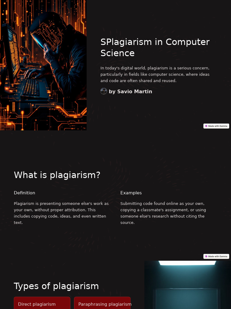 Plagiarism in Computer Science | PDF | Plagiarism | Human Communication
