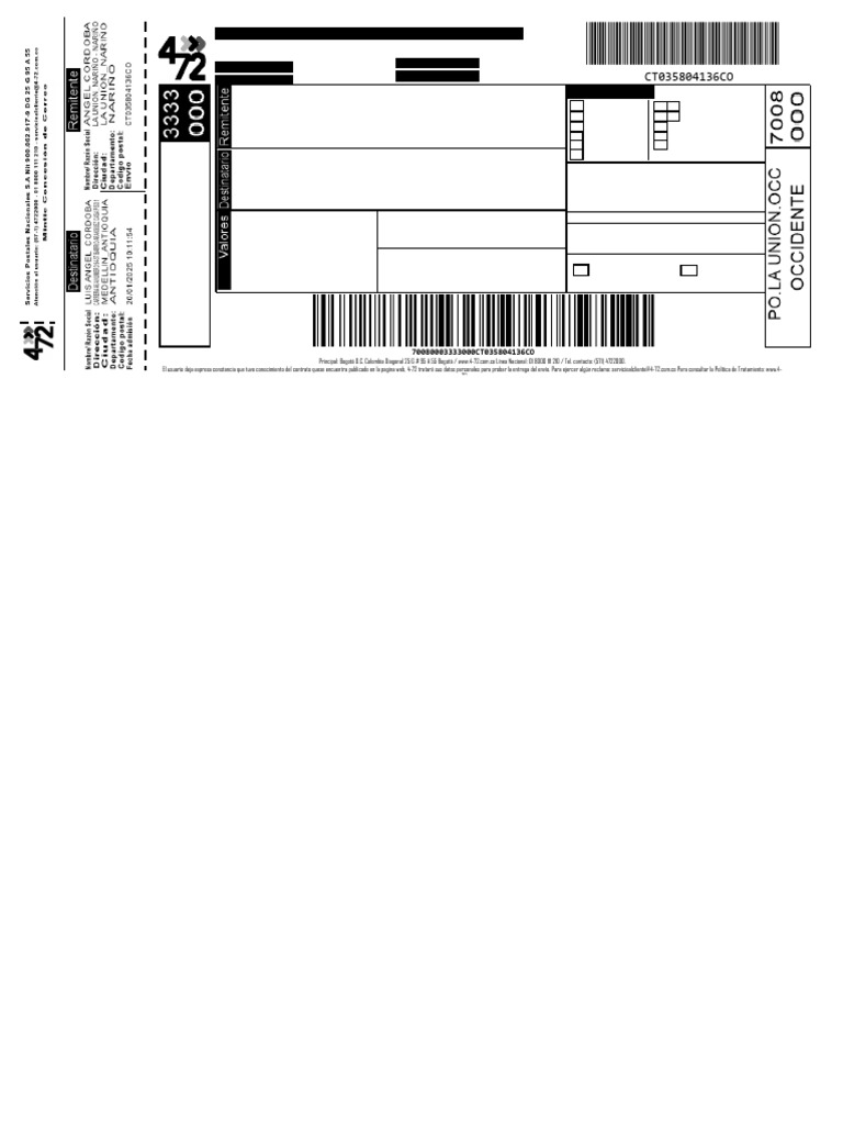 modelo comprobante de envío | PDF | Industrias de servicio | Internet
