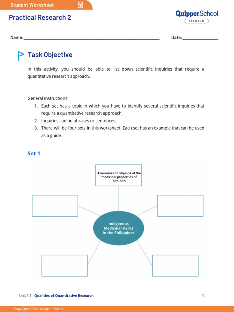 FINAL (SW)_PR2 11_12_UNIT 1_LESSON 1_Qualities of Quantitative Research | PDF