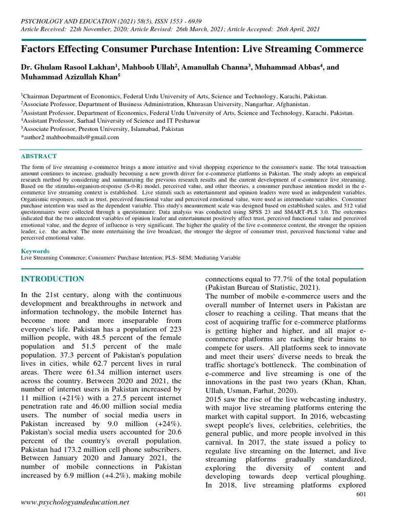 Factors Effecting Consumer Purchase Inte | PDF | Behavior | Cronbach's ...