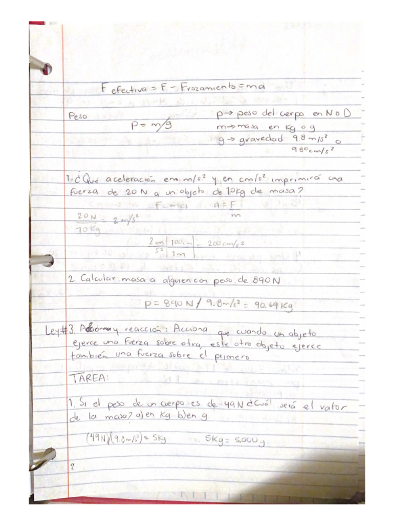 Leyes de Newton Notas | PDF