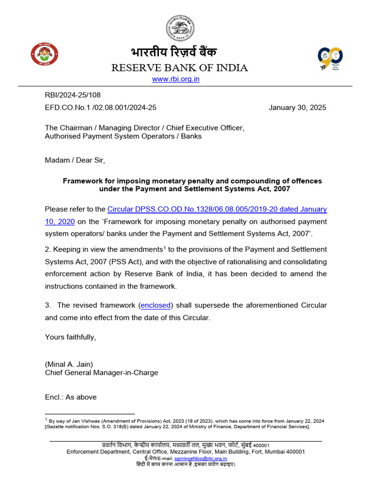 Framework For Imposing Monetary Penalty and Compounding of Offences ...