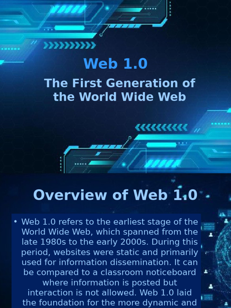 Understanding Web 1.0: The Static Era | PDF | Web 2.0 | World Wide Web