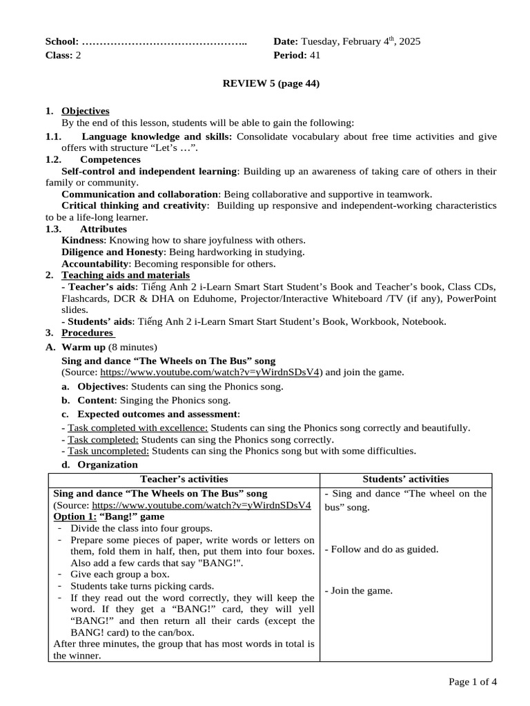 TiếngAnh2 i LearnSmartStart Review5 | PDF | Phonics | Behavior Modification