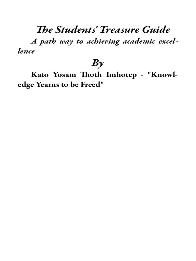 The Students Treasure Guide | PDF | Learning | Procrastination