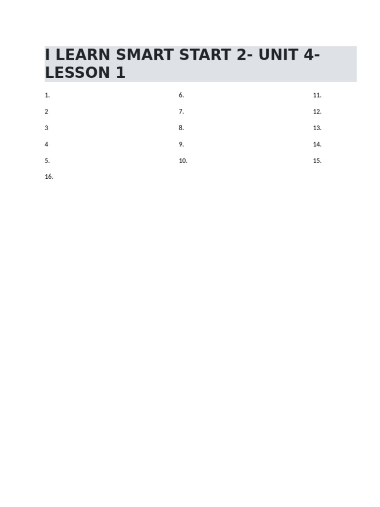 I Learn Smart Start 2 | PDF
