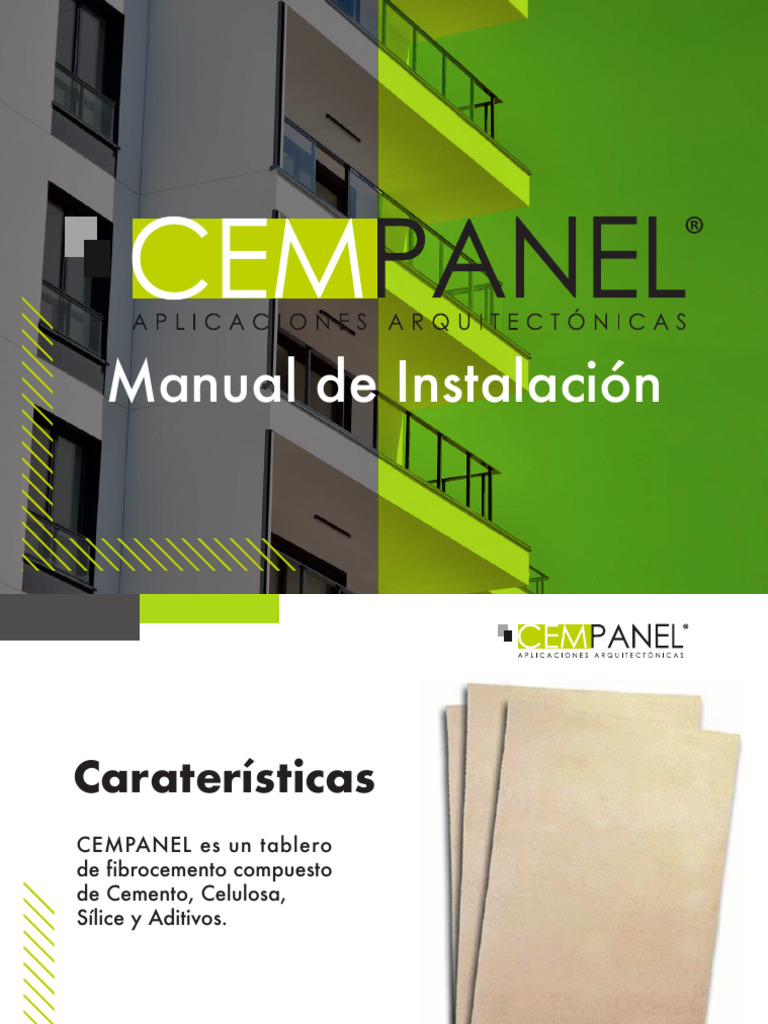 cempanel-manual_instalacion | PDF | Hormigón | Materiales de construcción