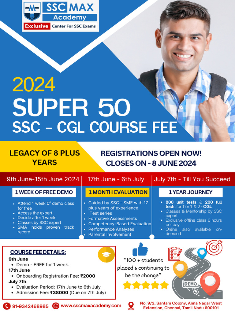 SSC CGL Course Details and Fees | PDF
