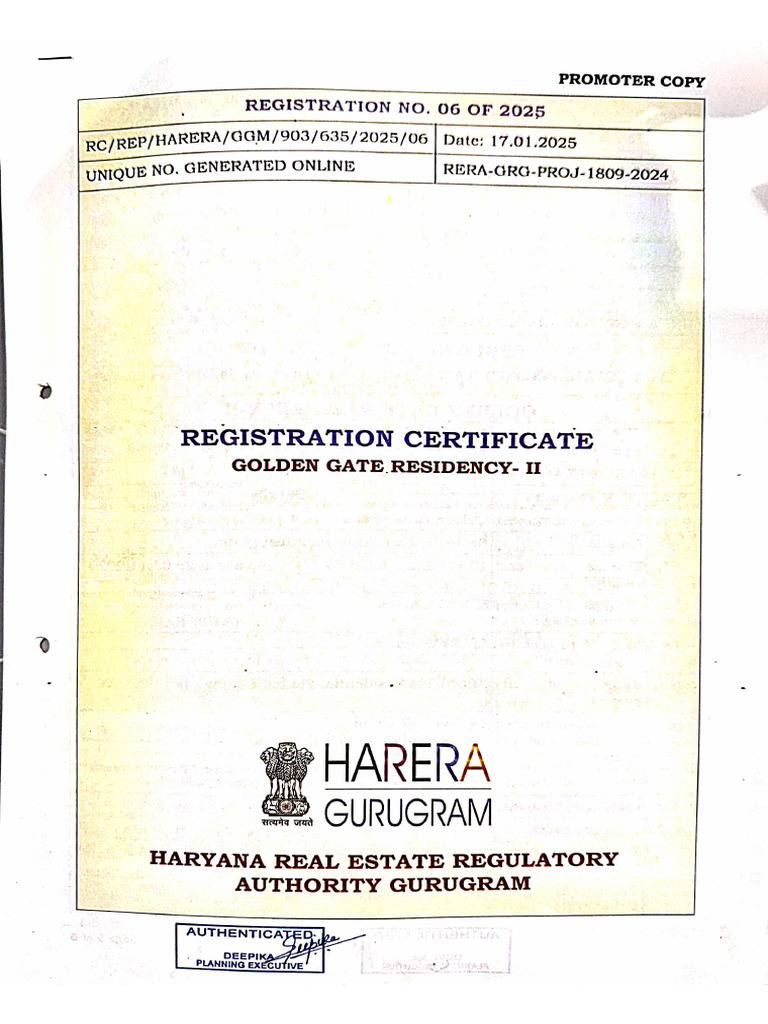 Golden Gate II Rera | PDF