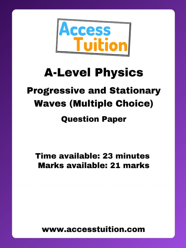 Physics Waves Quiz | PDF | Waves | Frequency