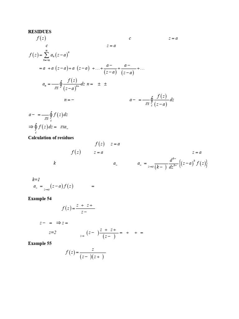 SMA 306_LECTURE 8_RESIDUES_RESIDUE_THEOREM_CAUCHY_S_THEOREM_ | PDF ... SMA 306_LECTURE 8_RESIDUES_RESIDUE_THEOREM_CAUCHY_S_THEOREM_ | PDF ...