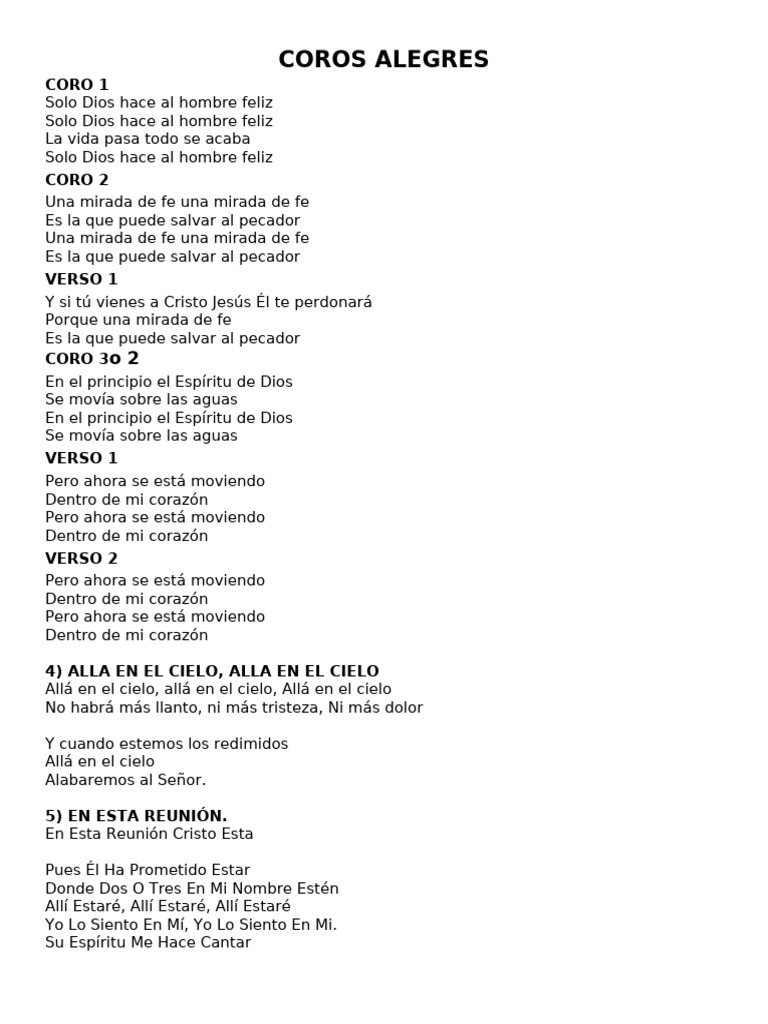 Coros Alegres | PDF | Cristo (título) | Pecado