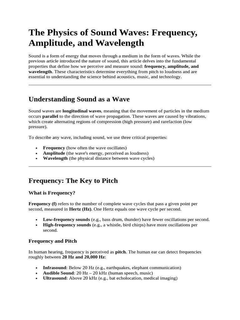 Sound2 | PDF | Sound | Frequency