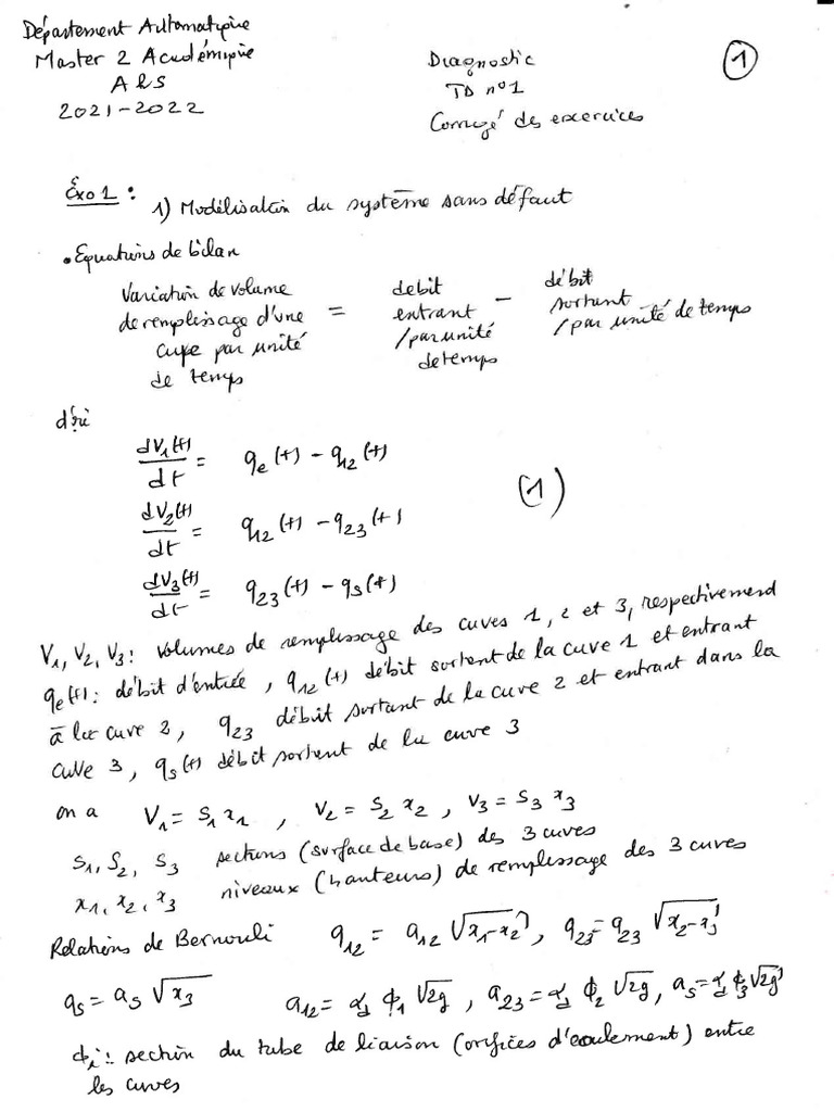 Corrige-TD-1 Diagnostic | PDF