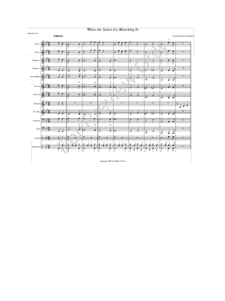 Saints Goes Marching | PDF