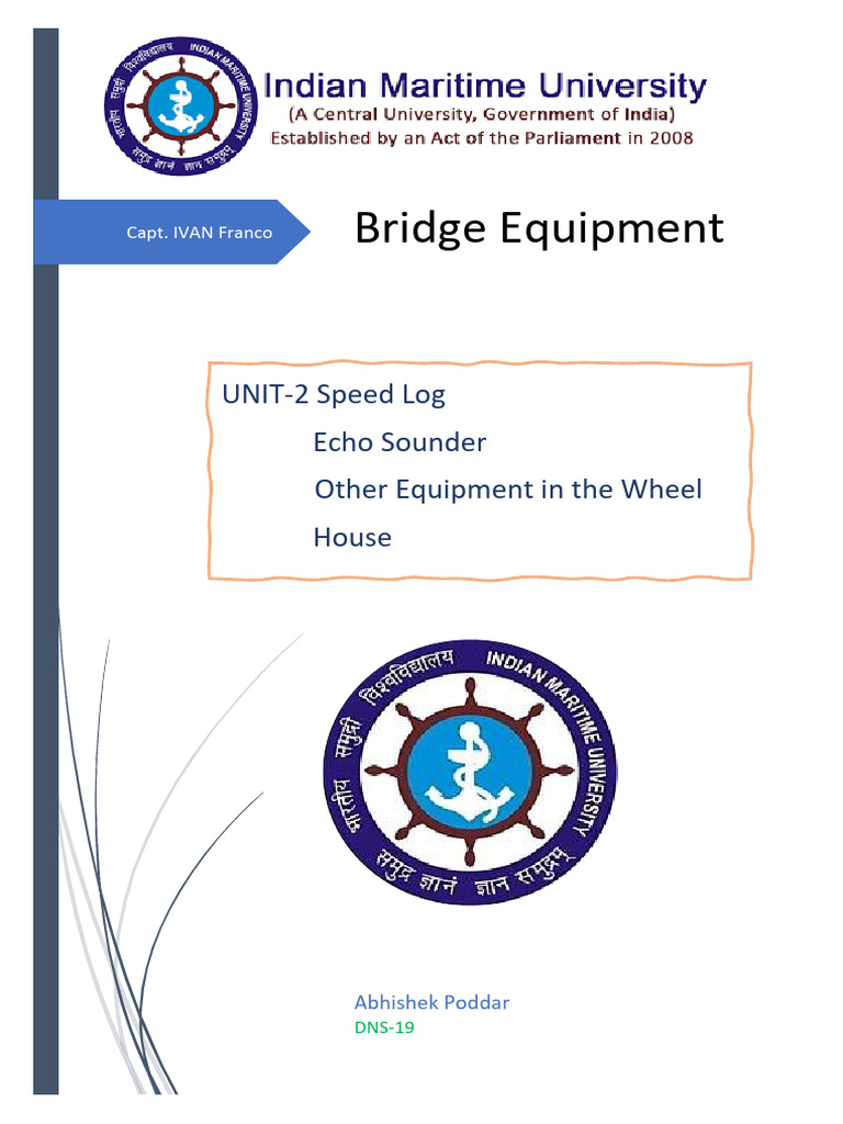 UNIT-2 Bridge Equipment | PDF | Doppler Effect | Sound