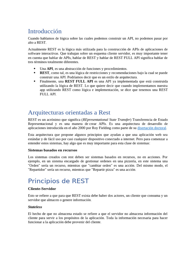 Guía Completa sobre REST y APIs RESTful | PDF | Redes | Internet y web