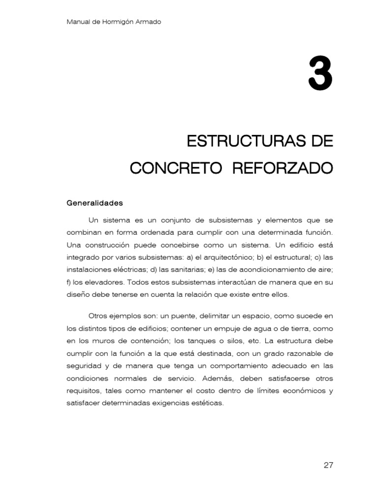 3 Capítulo 3 Estructuras de Concreto Reforzado | PDF | Hormigón | Resistencia de materiales