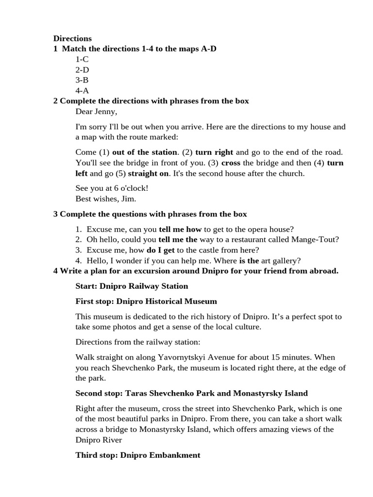 Directions | PDF