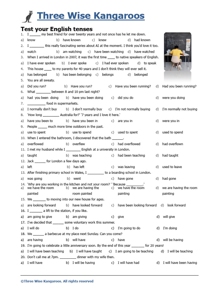 Test Your English Tenses | PDF