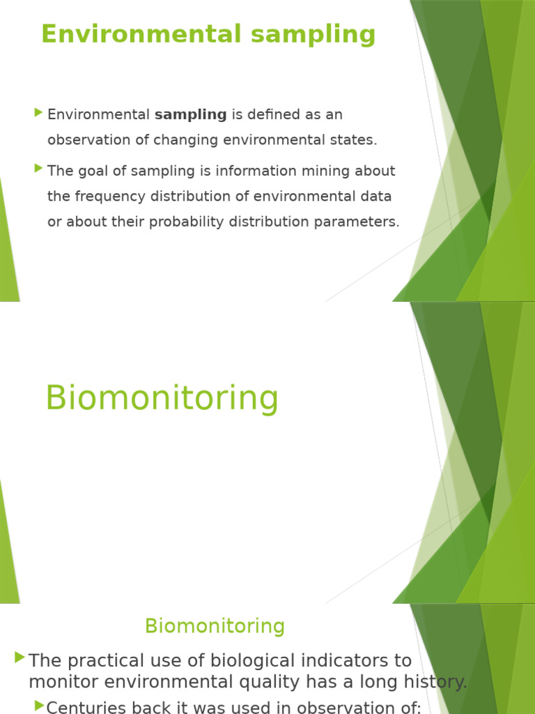 Environmental Sampling-Biomonitoring | PDF | Earth Sciences | Environmental Science