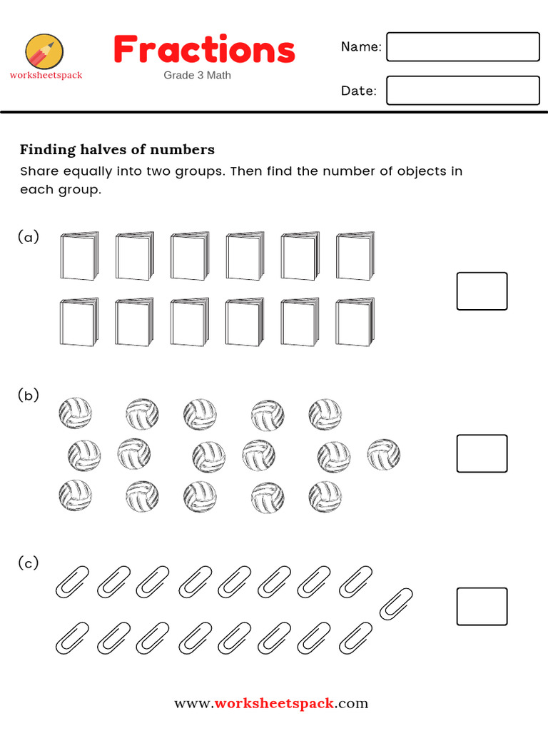 Grade 3 Fractions Worksheets | PDF