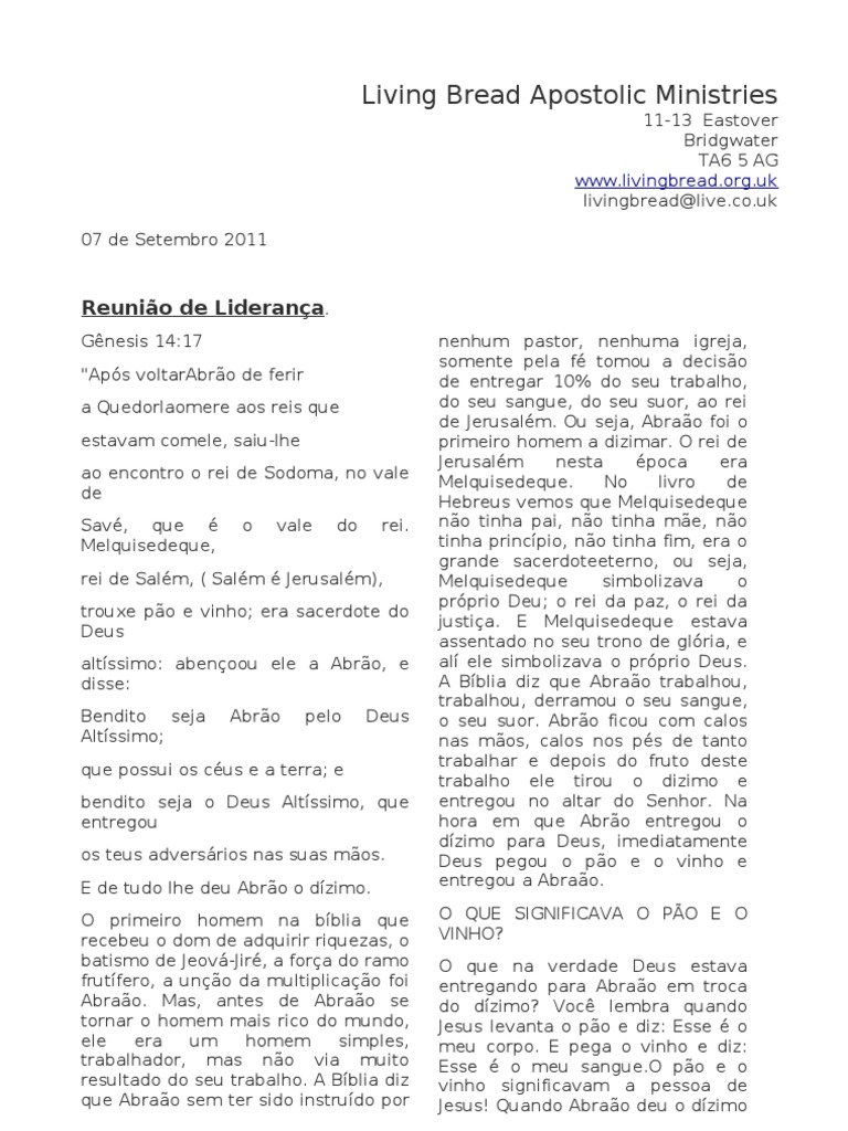 Dom de Adquirir Riquezas | PDF | Cordeiro de Deus | Isaac