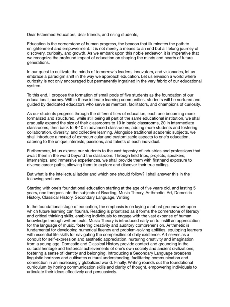 Letter to Educators | PDF | Humanities | Science