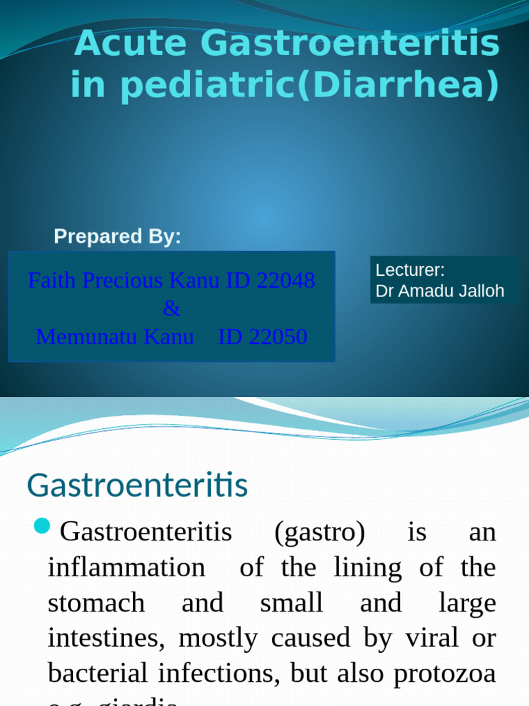 Acute Gastroenteritis | PDF | Diarrhea | Clinical Medicine