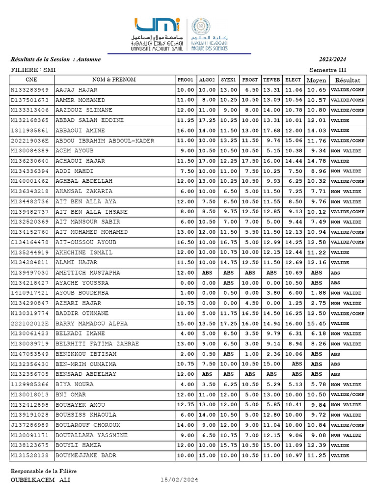 Semestre 3 Smi | PDF