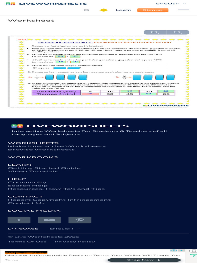Worksheet LiveWorksheets 3 | PDF