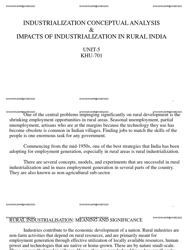 UNIT-5 (B) Industrialization Conceptual Analysis-2022 | PDF ...