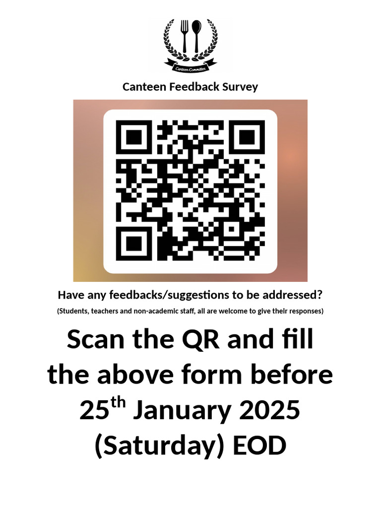 Canteen Feedback Survey Poster | PDF