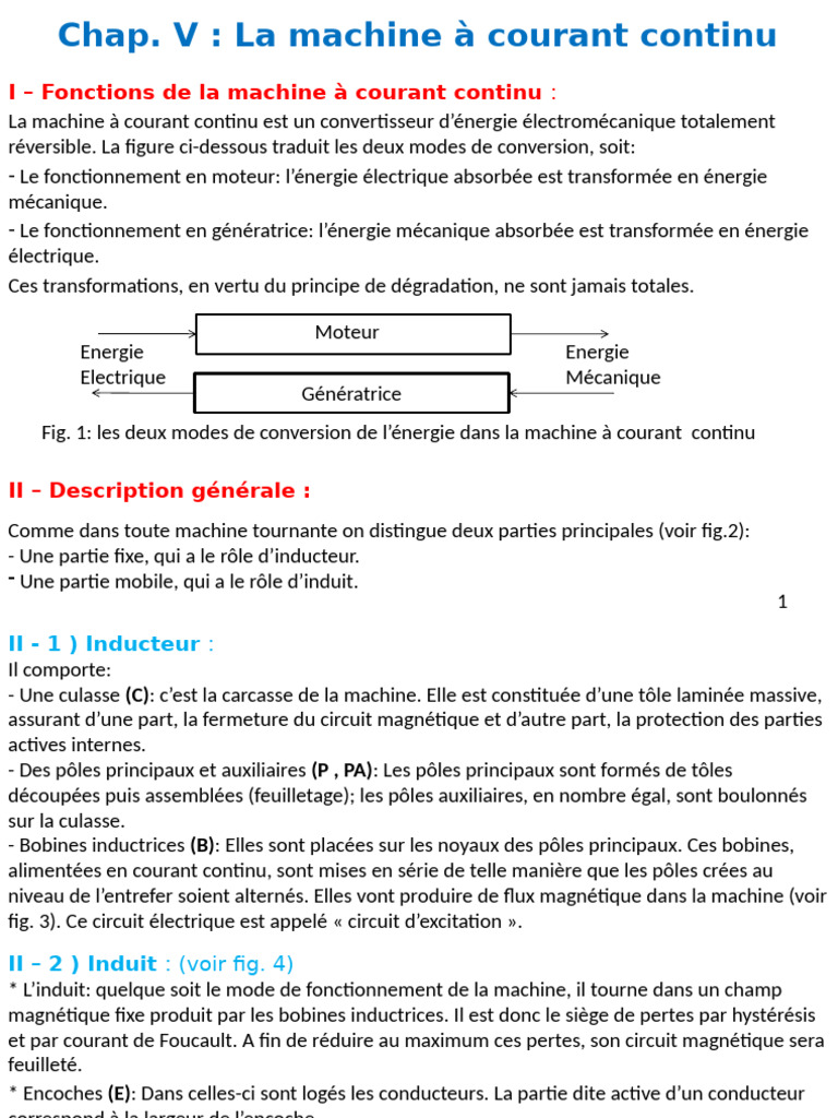 Machine À Courant Continu | PDF | Inducteur | Générateur électrique