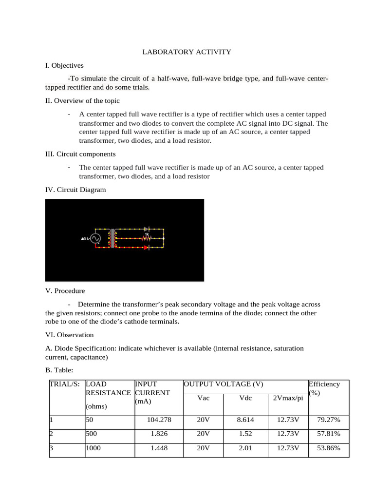 ECE Center Tapped | PDF
