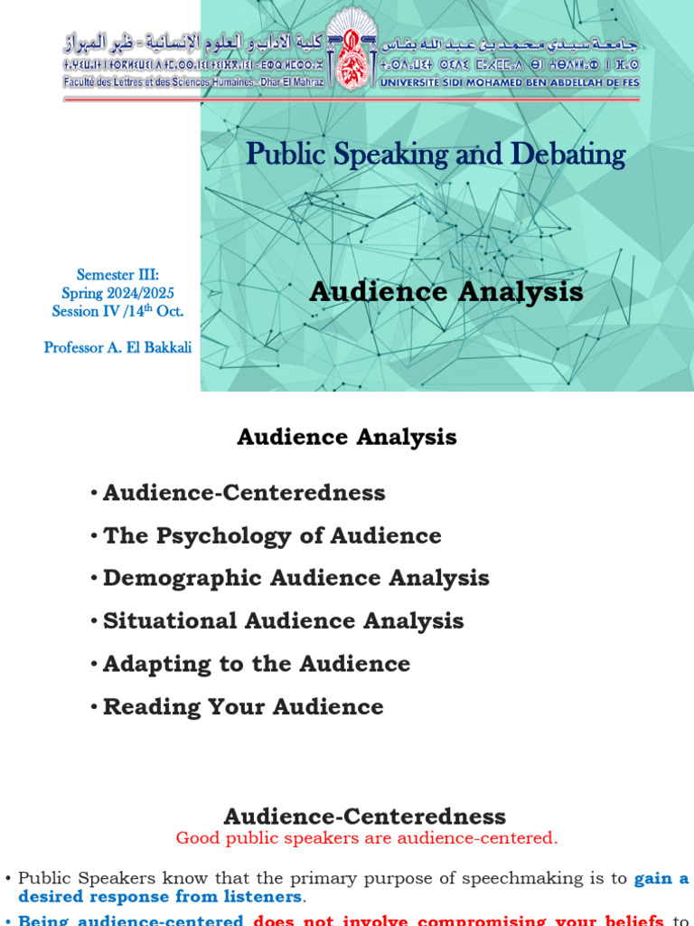 IV Public Speaking - Audience Analysis - 241208 - 165528 | PDF ...