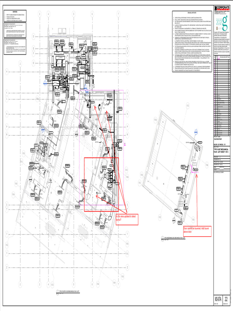DCE5087A - DP Apartments - M3-07A - TYPE 8 UNIT MECHANICAL PLAN - LEFT ...