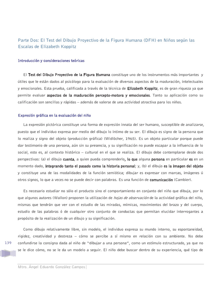Test de Dibujo Proyectivo en Niños | PDF | Dibujo | Ansiedad