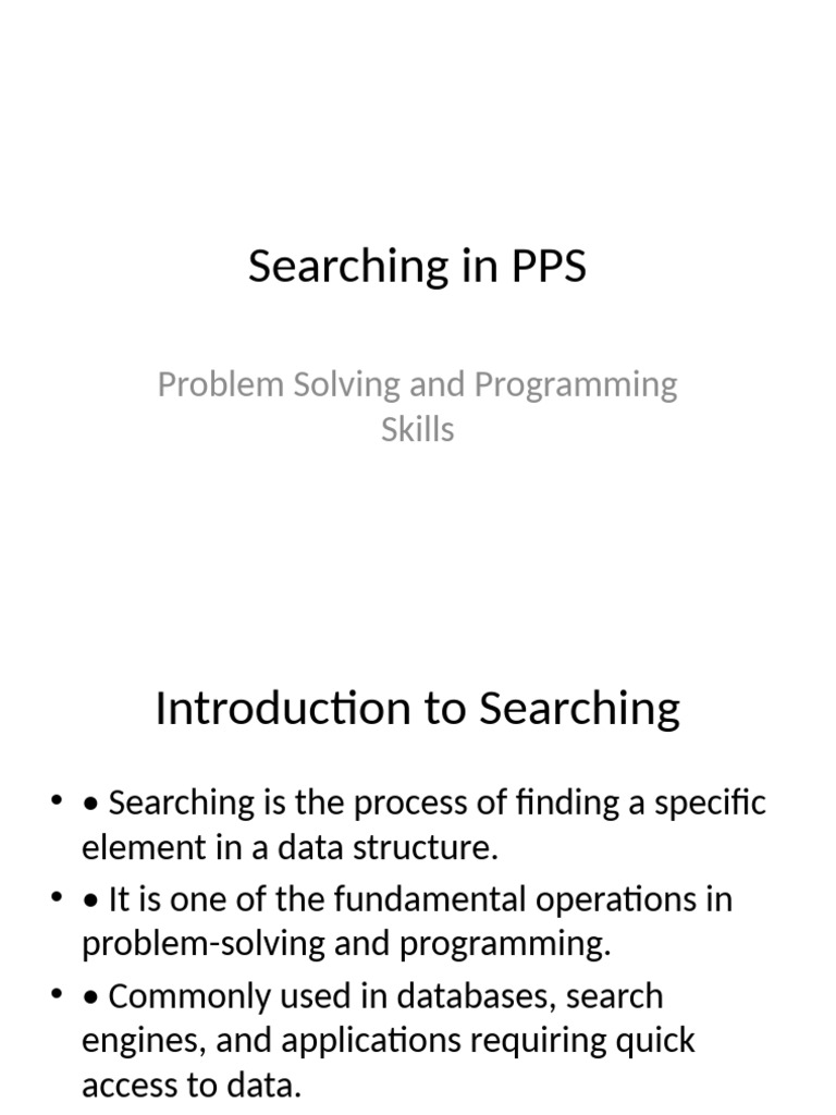 Expanded Searching in PPS | PDF | Time Complexity | Computer Science