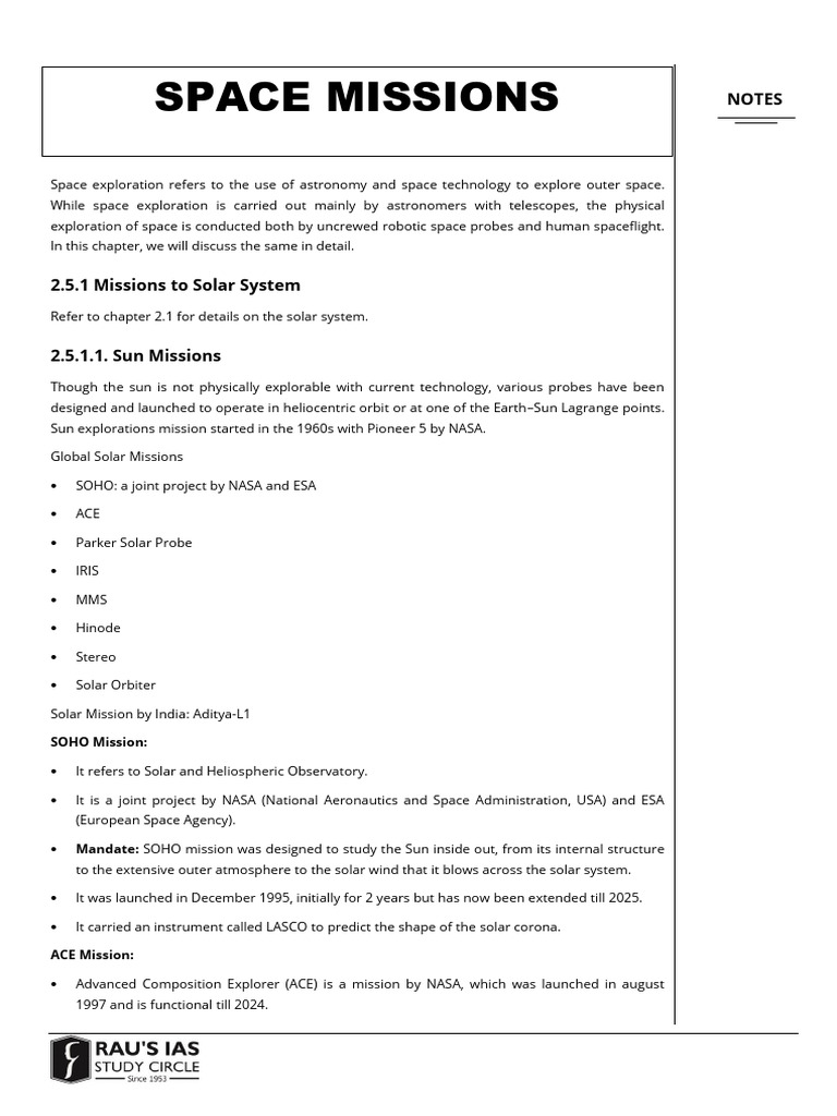 Space_Missions | PDF | Jupiter | Saturn